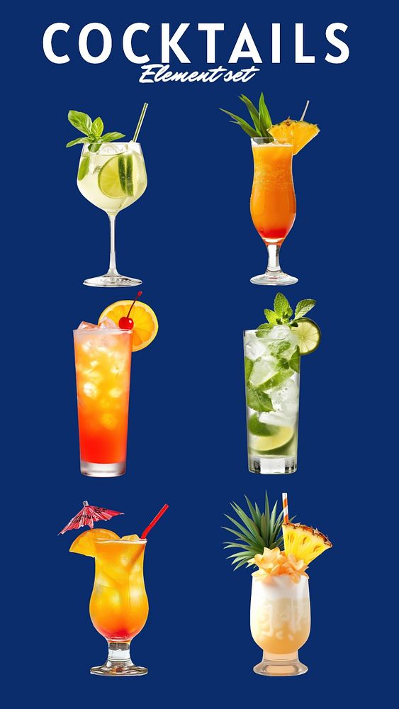 Editable cocktail drink design element | Premium Editable Design - rawpixel