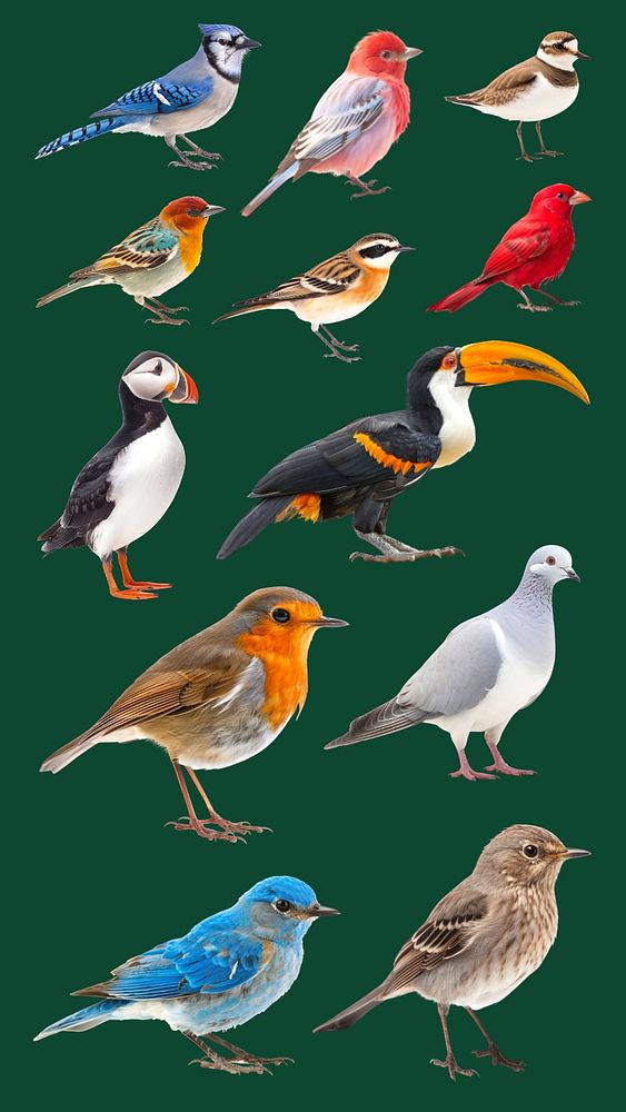 Editable bird design element set | Premium Editable Design - rawpixel