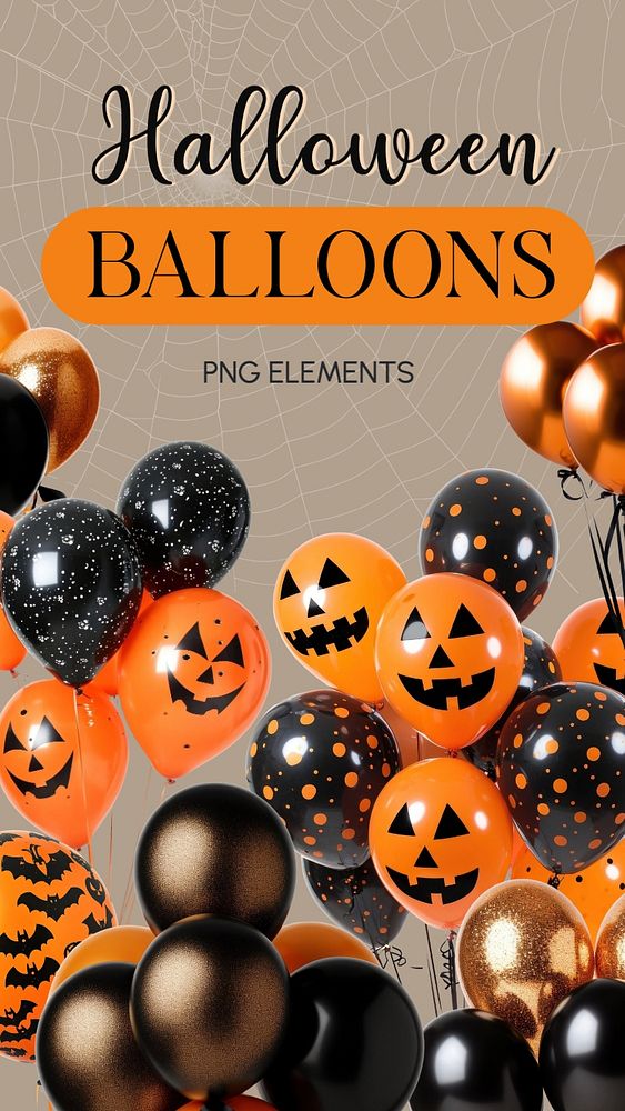 Editable Halloween balloon design element | Premium Editable Design ...