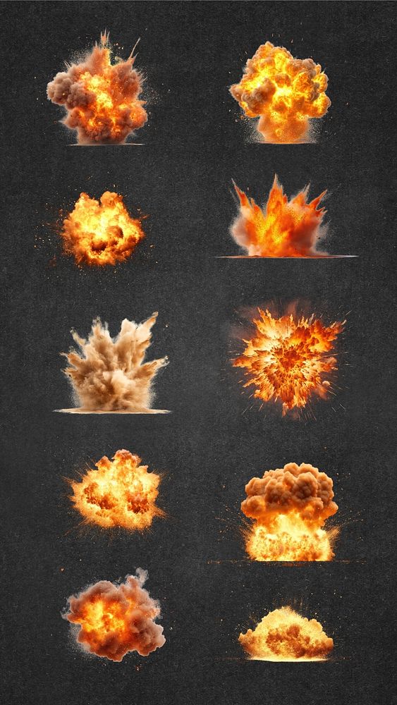 Editable explosion design element set | Premium Editable Design - rawpixel