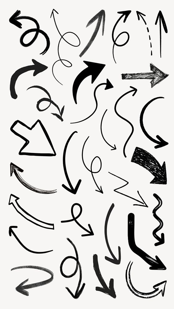 Editable hand drawn arrow doodle | Premium Editable Design - rawpixel