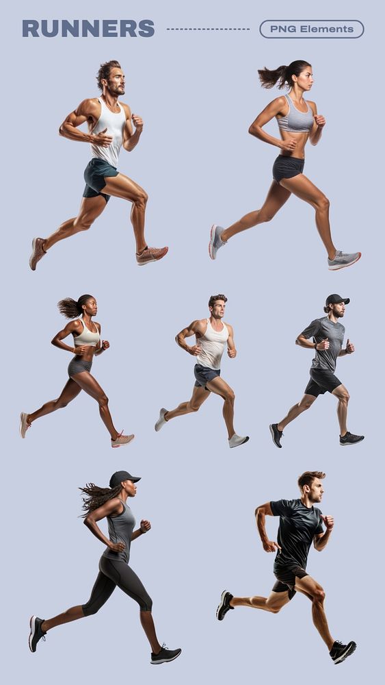 Editable runner full body design | Premium Editable Design - rawpixel