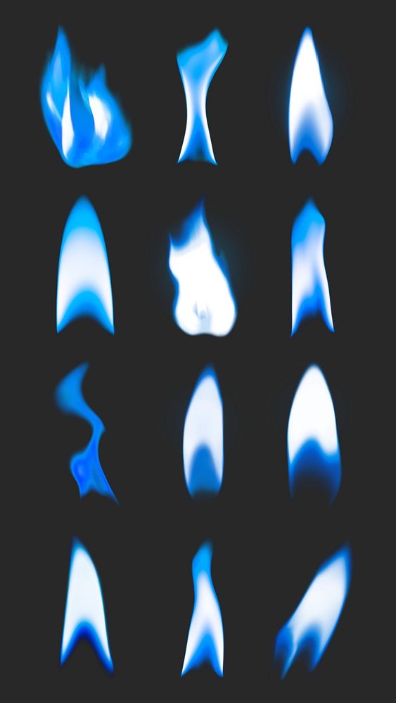 Editable Blue flame design element | Premium Editable Design - rawpixel