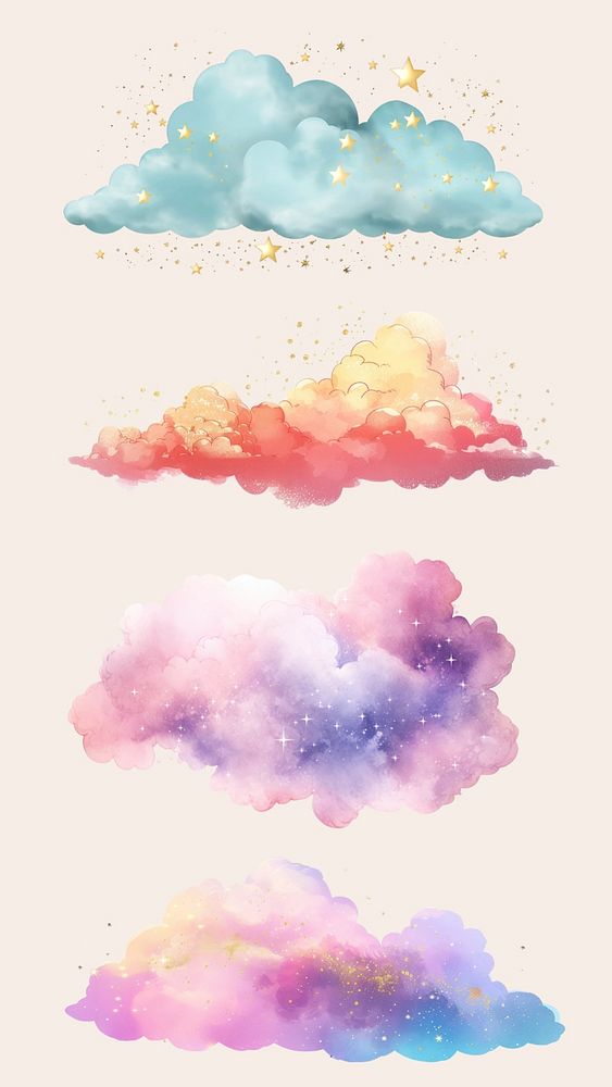 Editable cloud glitter sparkle design | Premium Editable Design - rawpixel