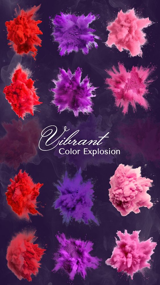 Editable vibrant color explosion design | Premium Editable Design ...