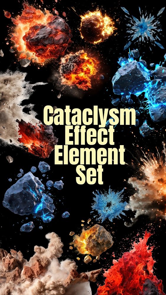Editable cataclysm effect design element | Premium Editable Design - rawpixel