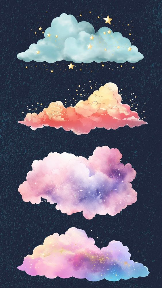 Editable cloud glitter sparkle design | Premium Editable Design - rawpixel