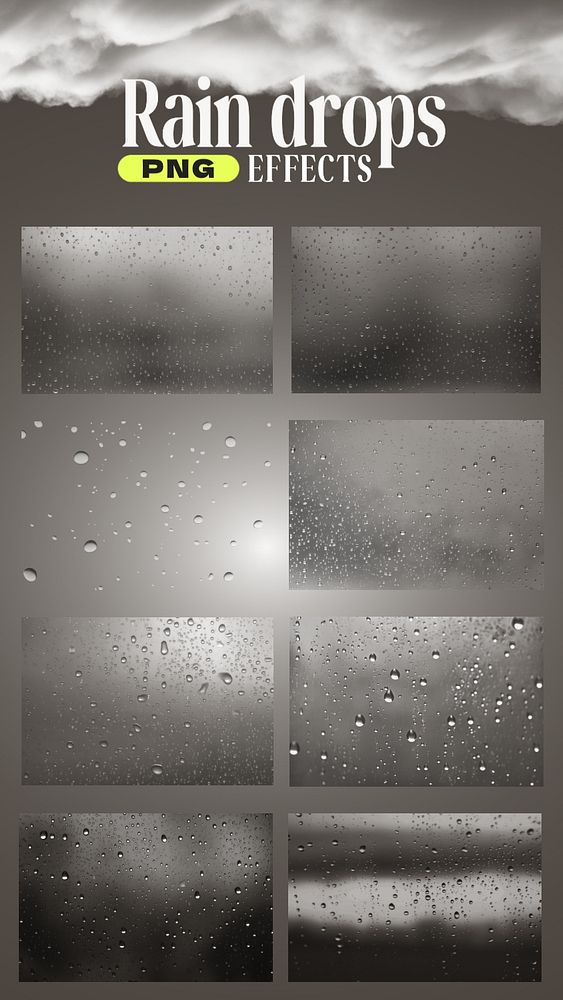 Editable rain drop effect design | Premium Editable Design - rawpixel