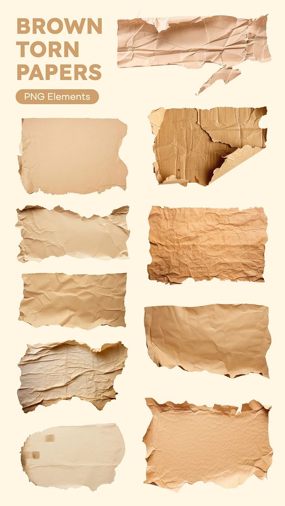 Editable brown torn paper design | Free Editable Design - rawpixel