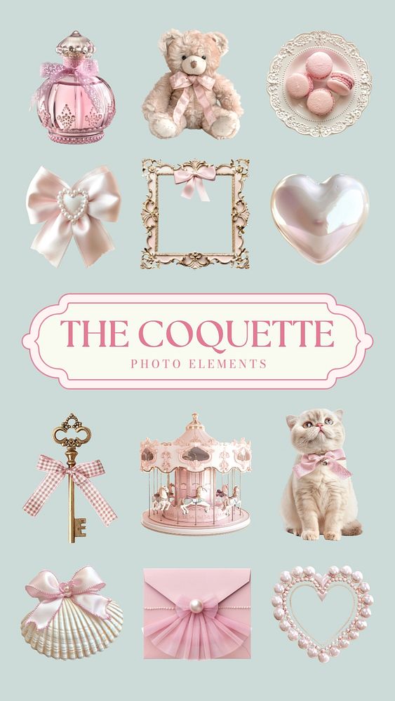 Editable pink coquette design element | Premium Editable Design - rawpixel