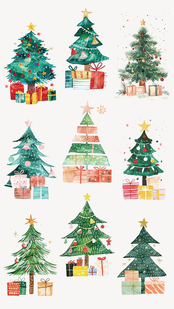Editable watercolor Christmas tree design | Premium Editable Design ...
