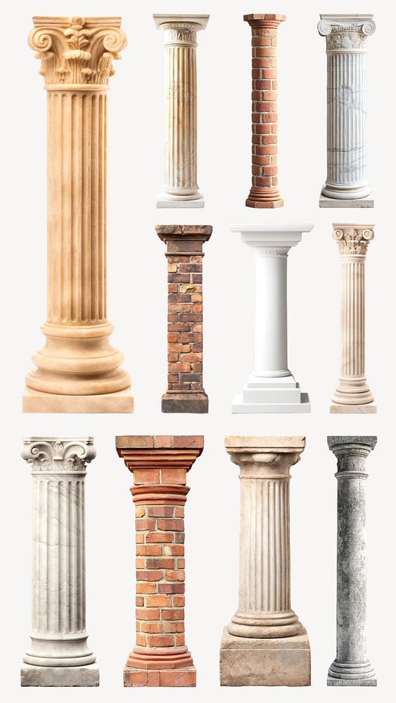 Editable architectural antique pillar design | Premium Editable Design ...