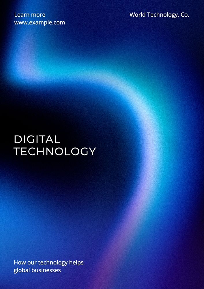 Digital technology business gradient poster | Free Editable Template ...