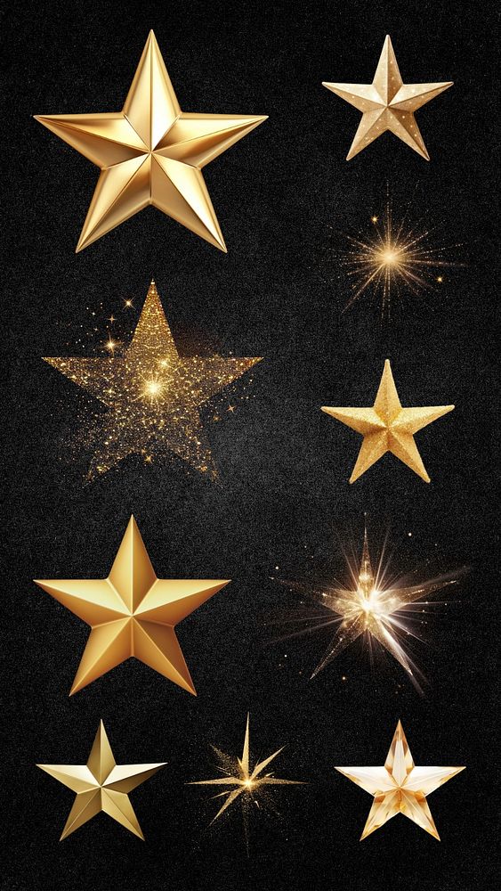 Editable sparkling golden star design | Premium Editable Design - rawpixel
