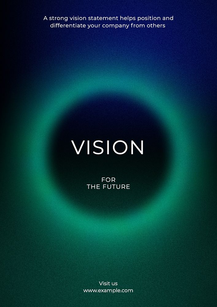Vision future gradient poster template | Free Editable Template - rawpixel
