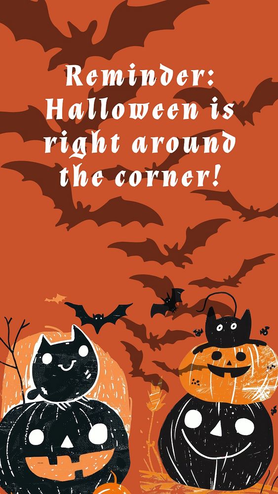 Halloween reminder Facebook story template | Free Editable Template ...