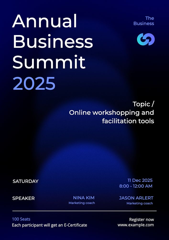Business summit gradient poster template | Free Editable Template ...