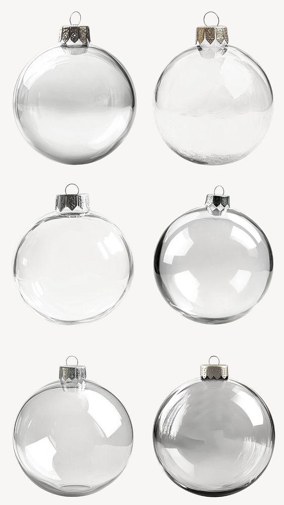 Editable glass Christmas bauble ornament | Premium Editable Design ...