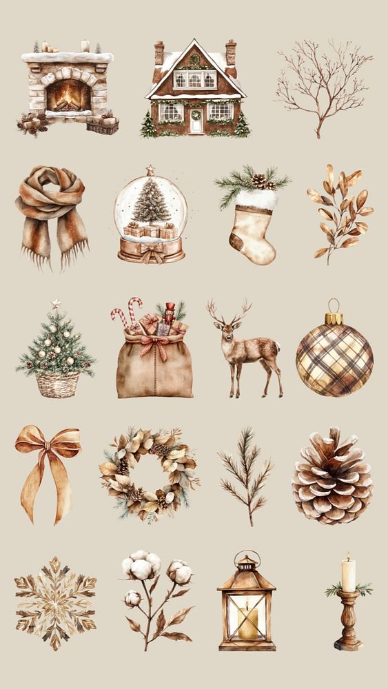 Editable cozy Christmas decorative design | Premium Editable Design ...