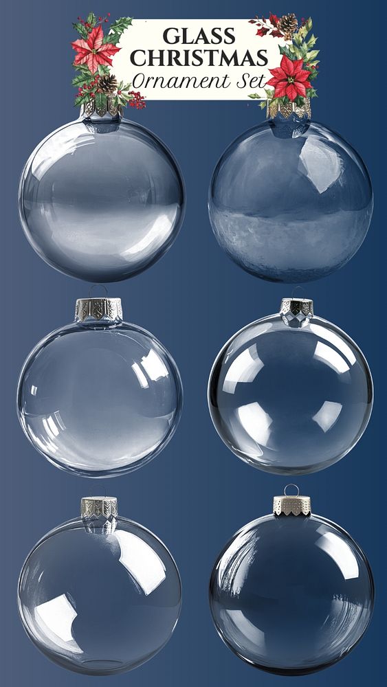 Editable glass Christmas bauble ornament | Premium Editable Design ...