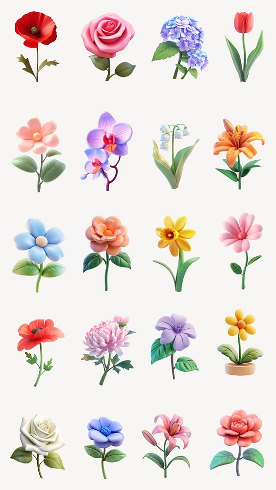 Editable 3D flower design element | Premium Editable Design - rawpixel