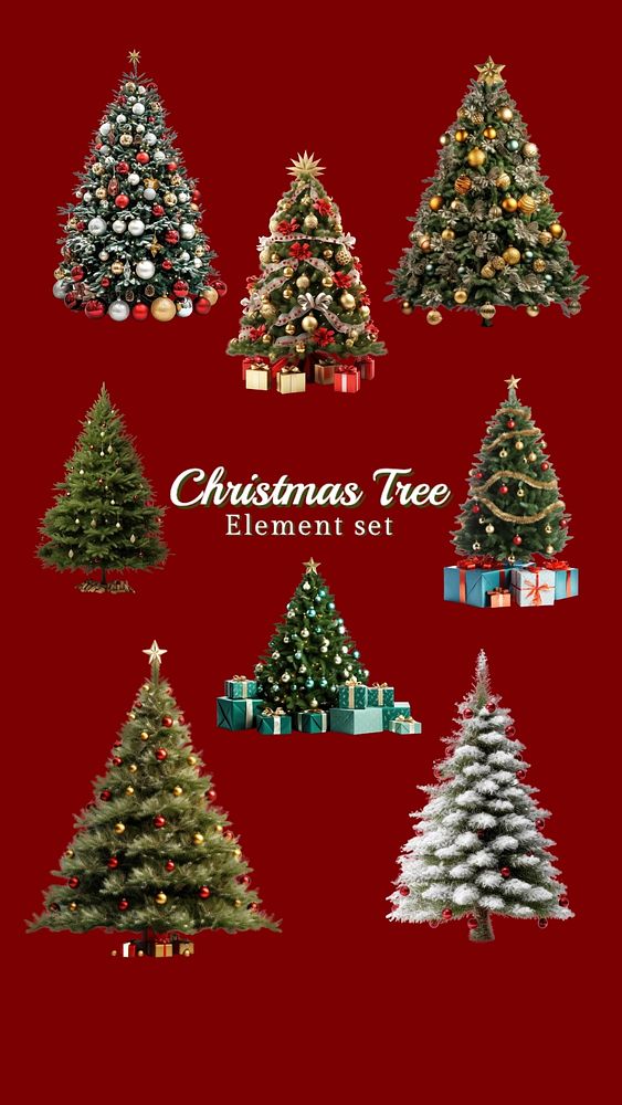 Editable Christmas tree design element | Premium Editable Design - rawpixel