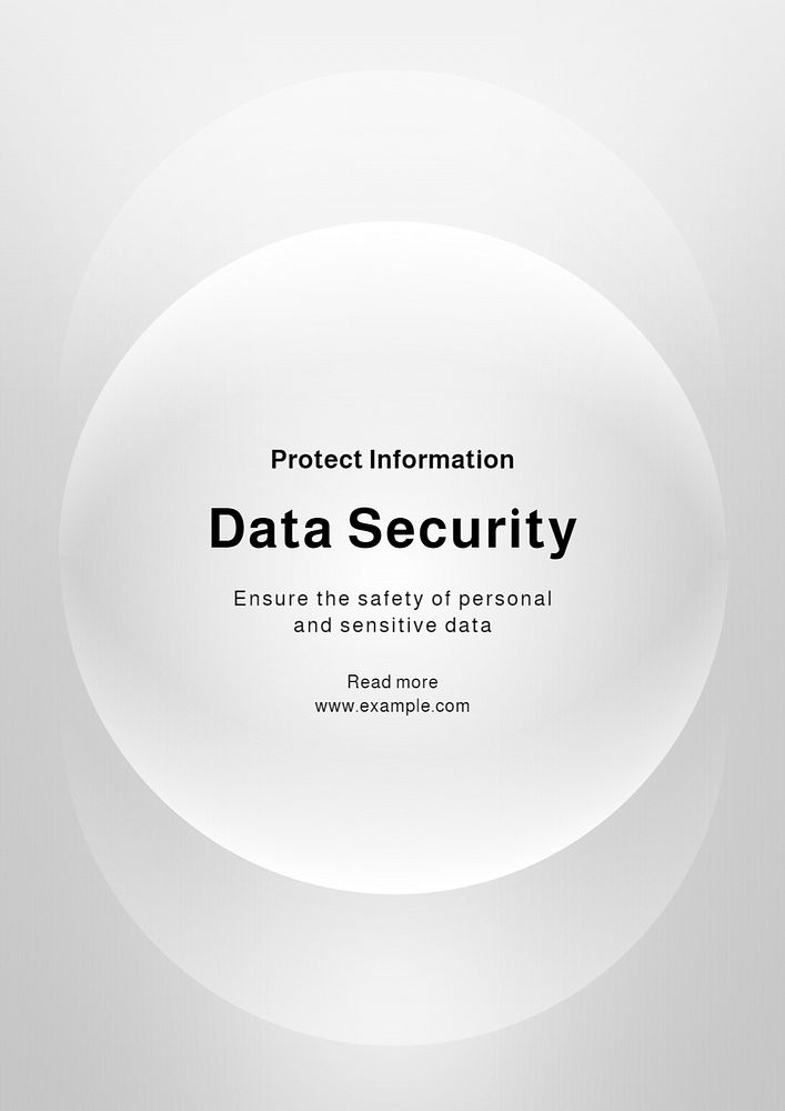 Data security poster template, editable | Free Editable Template - rawpixel