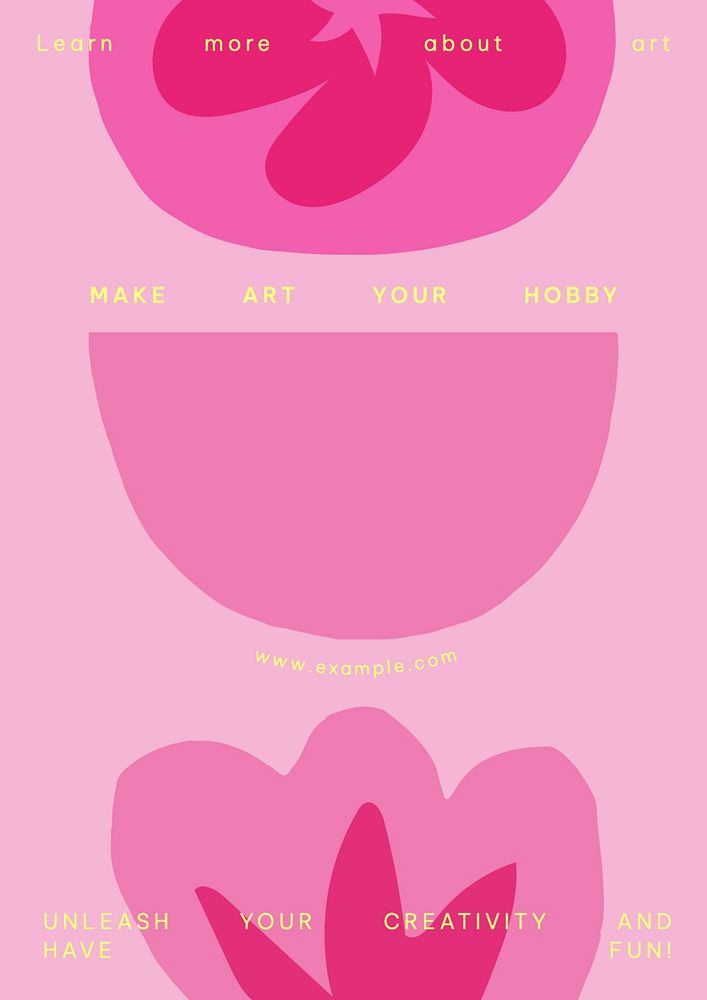 Make art your hobby poster | Premium Editable Template - rawpixel
