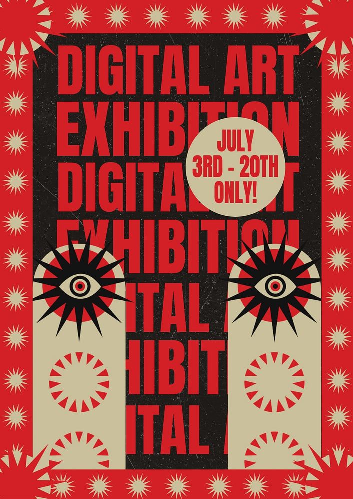 Digital art expo poster template, | Premium Editable Template - rawpixel