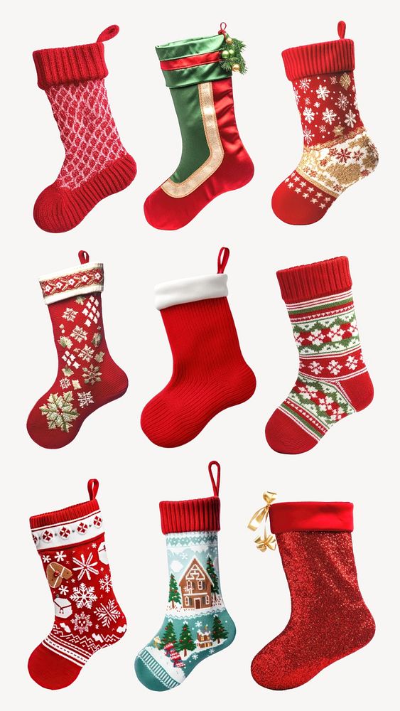 Editable Christmas stocking design element | Premium Editable Design ...