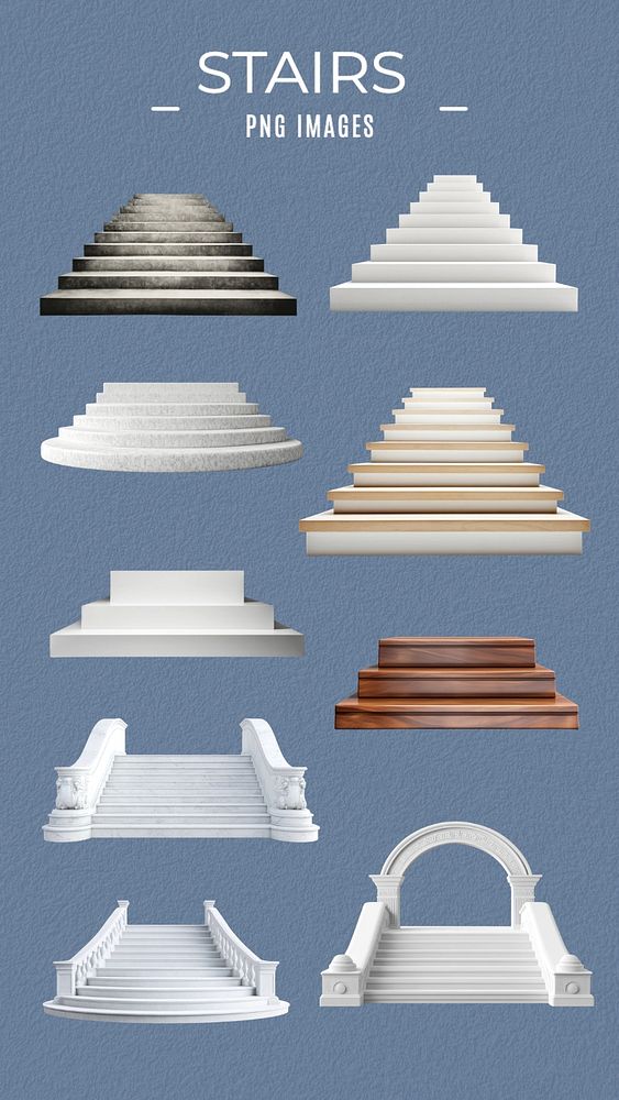 Arch podium staircase, editable element | Premium Editable Design ...