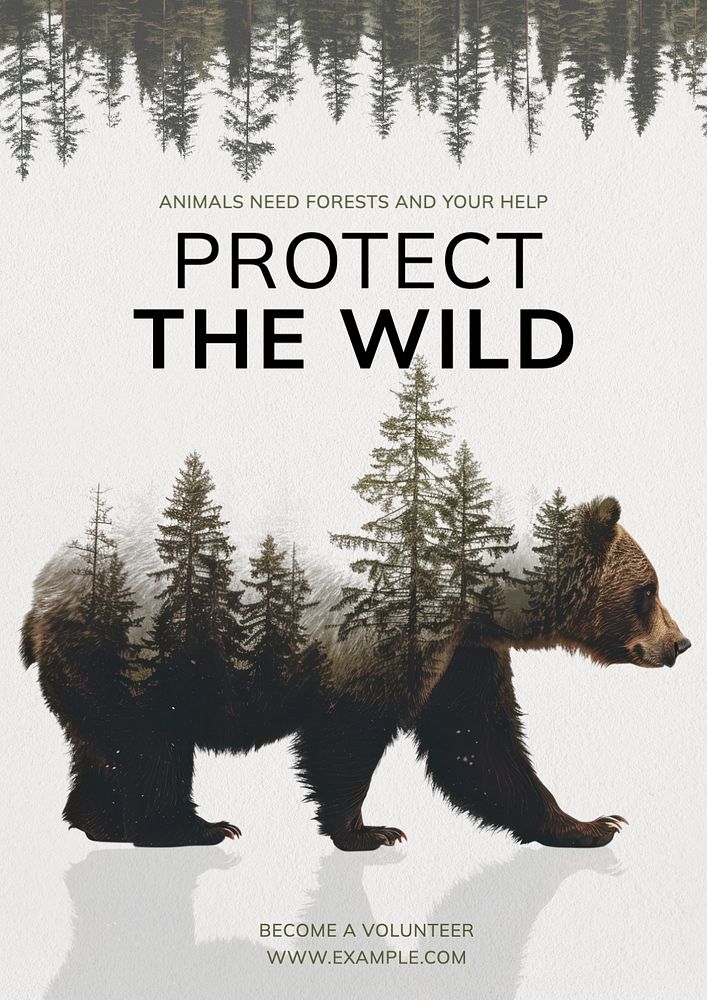 Protect wild poster template, editable | Free Editable Template - rawpixel