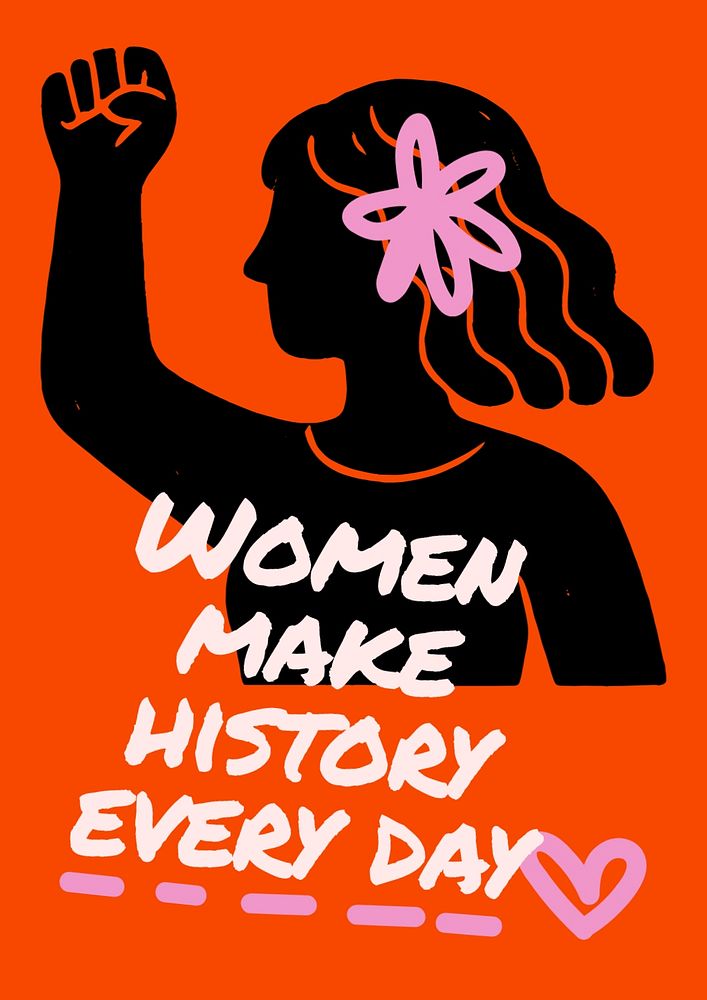 Women make history poster template | Free Editable Template - rawpixel