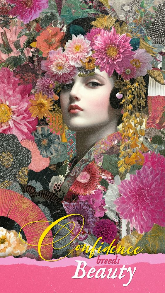 Confidence breeds beauty mobile wallpaper | Premium Editable Template ...