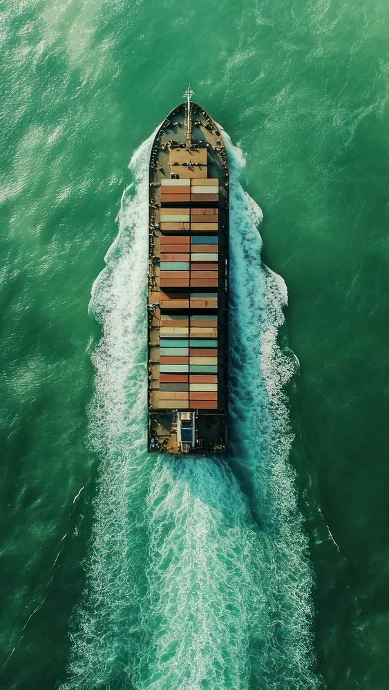 Aerial view cargo ship cutting | Free Video - rawpixel