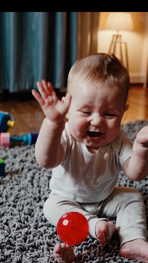 joyful baby claps hands soft | Free Video - rawpixel