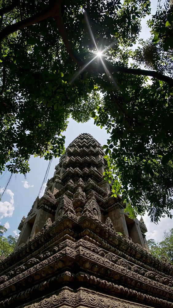 Low-angle view ancient temple tower | Free Video - rawpixel