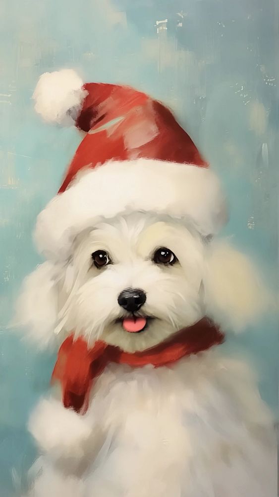 Cute Red Wallpaper Background Animal Christmas Images | Download Free ...