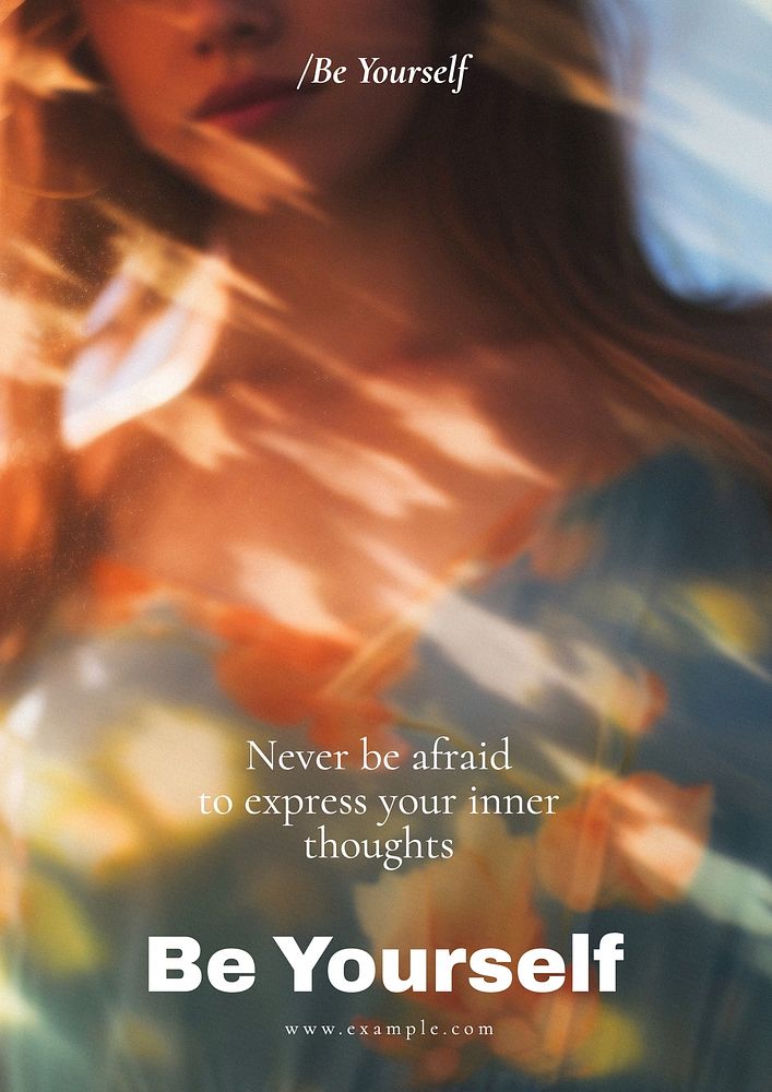Be yourself poster template | Free Photo - rawpixel