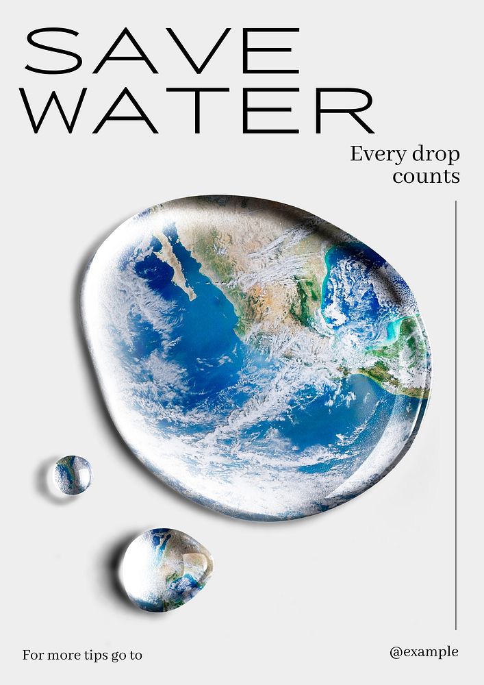 Save water poster template | Free Photo - rawpixel