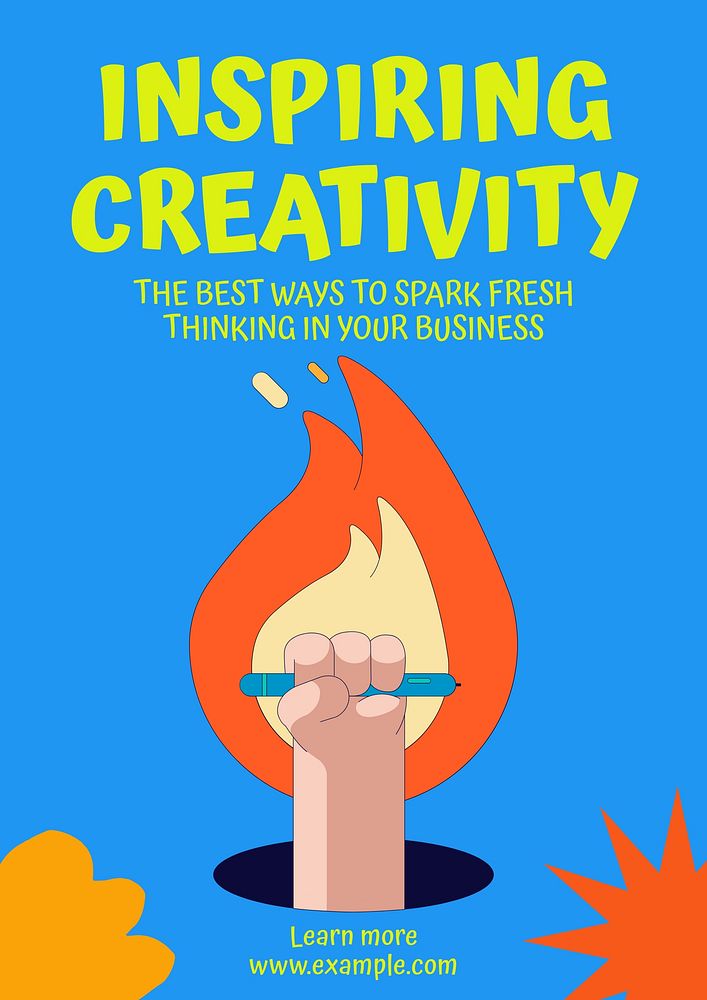 Inspring creativity poster template | Free Photo - rawpixel