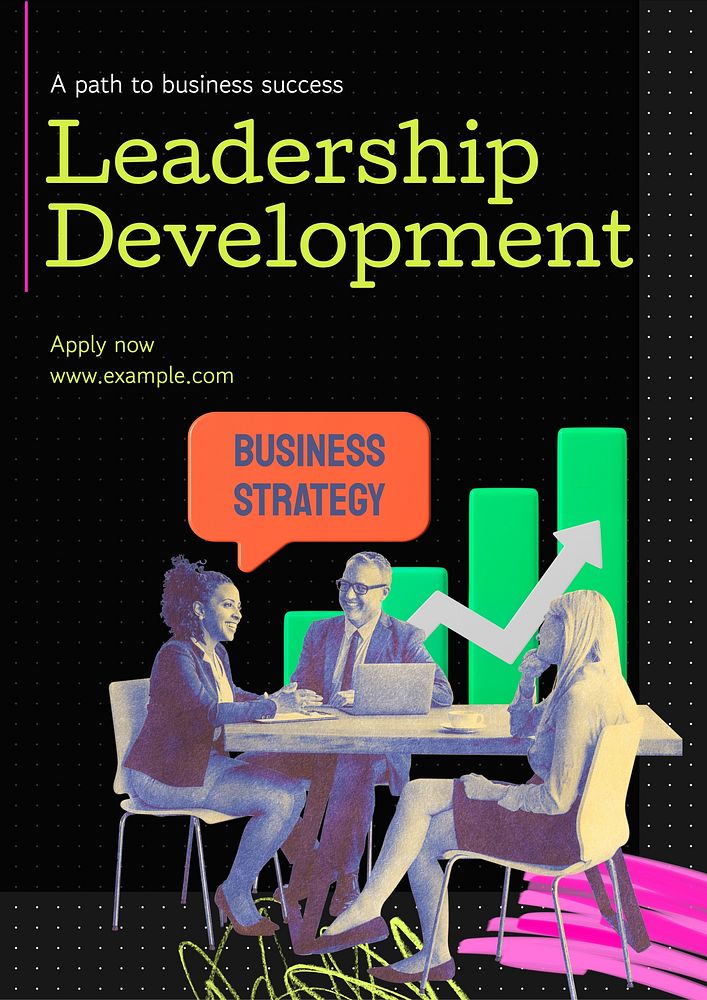 Leadership development poster template | Free Photo - rawpixel