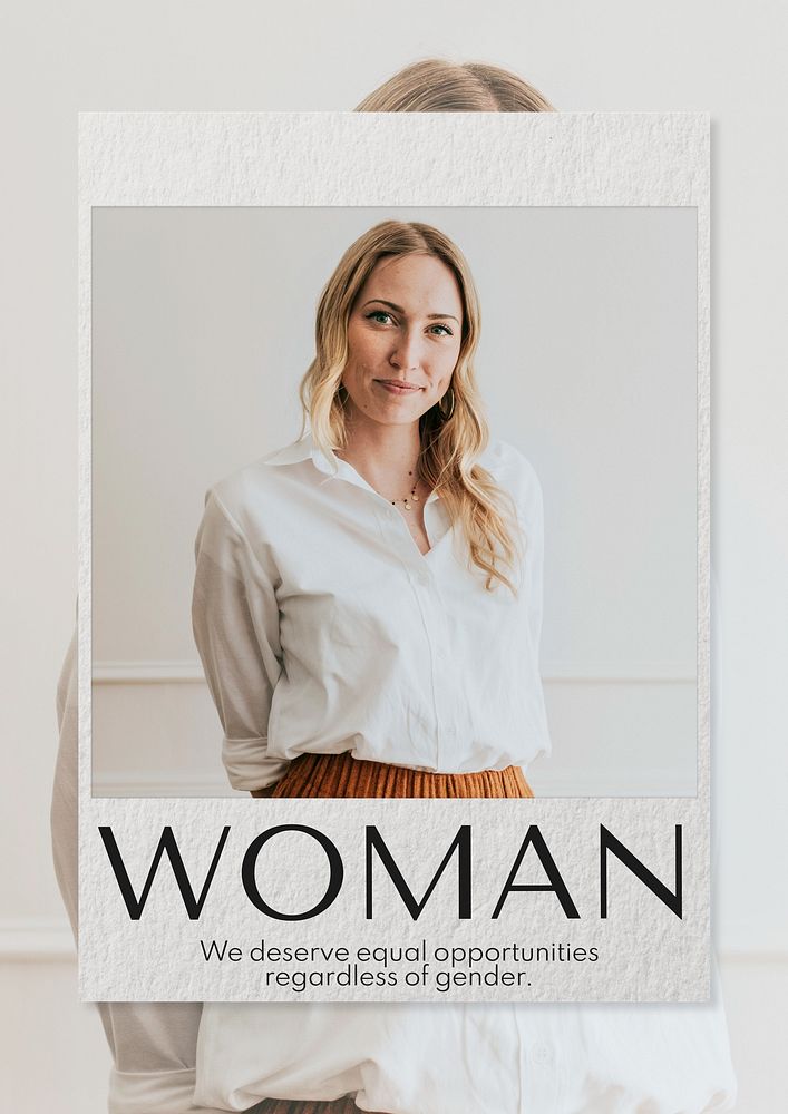 Woman & design poster template | Free Photo - rawpixel