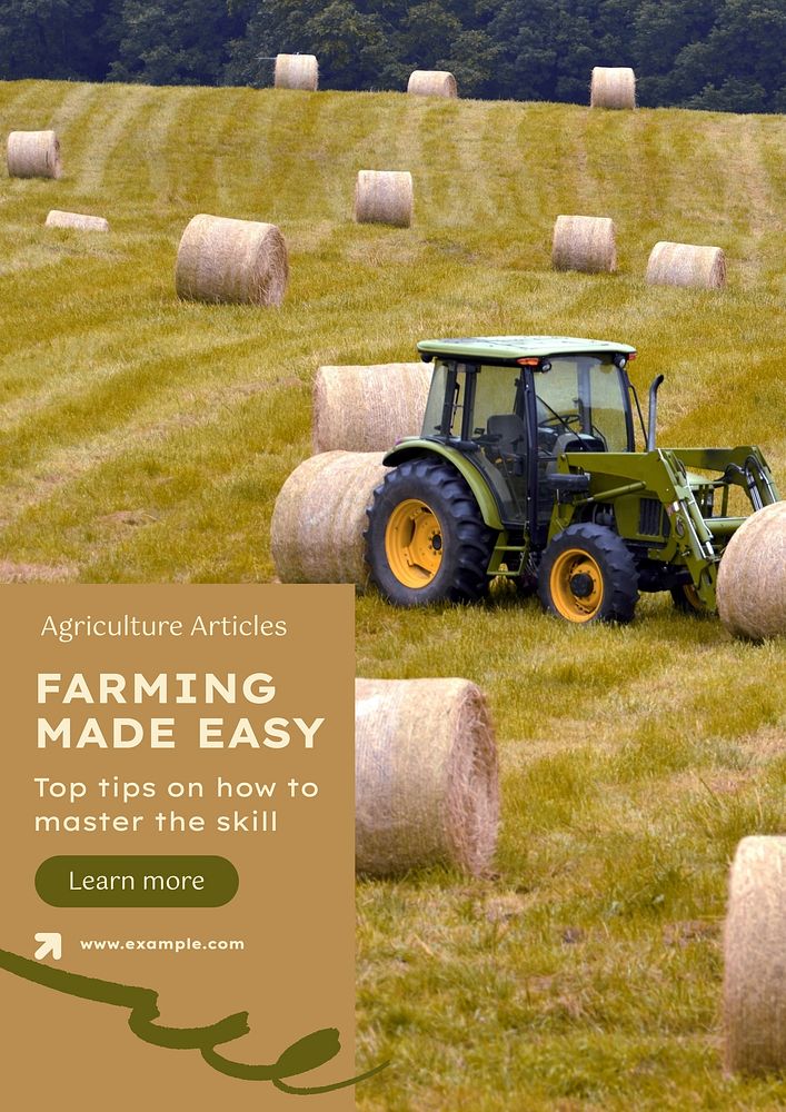 Farming made easy poster template | Free Photo - rawpixel