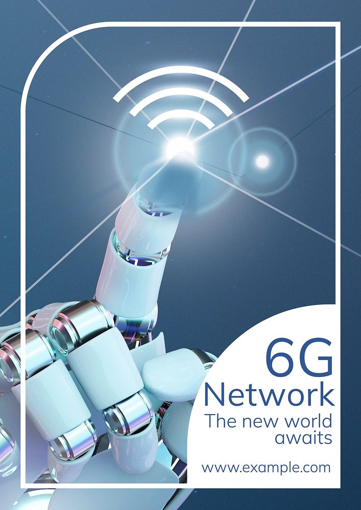 6G network poster template | Free Photo - rawpixel