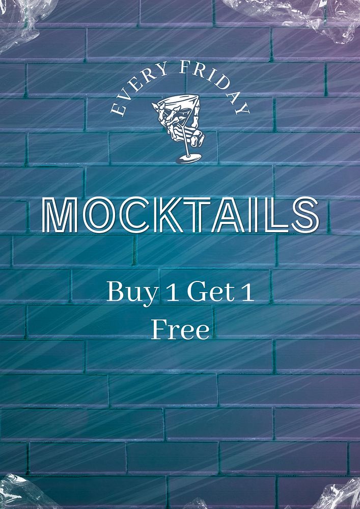 Mocktails promotion editable poster template | Free Photo - rawpixel