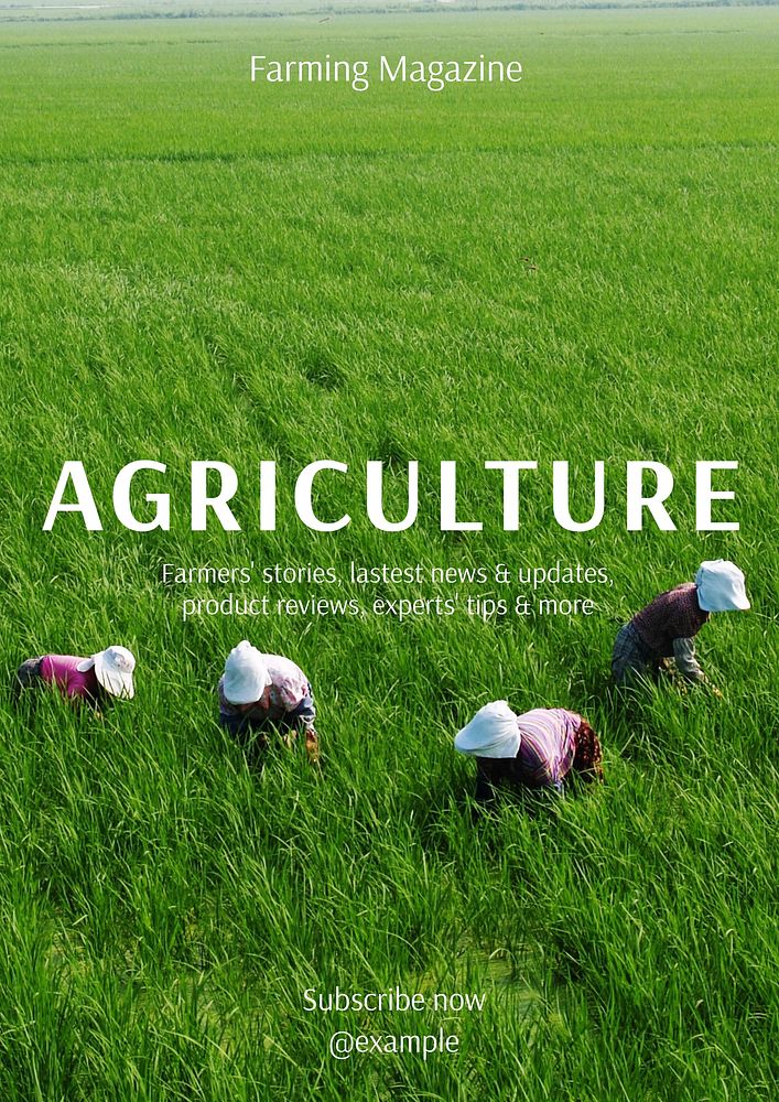 Agriculture & farming poster template | Free Photo - rawpixel
