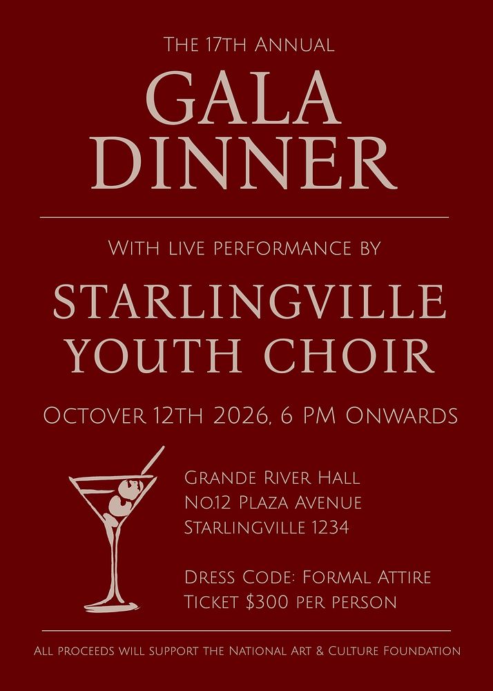 Gala dinner template | Free Photo - rawpixel