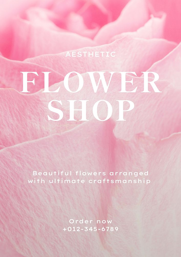 Flower shop poster template | Free Photo - rawpixel