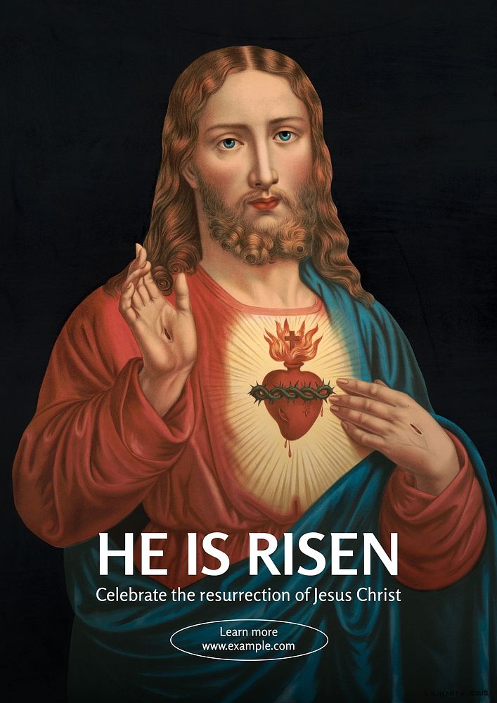 Jesus Christ poster template | Free Photo - rawpixel